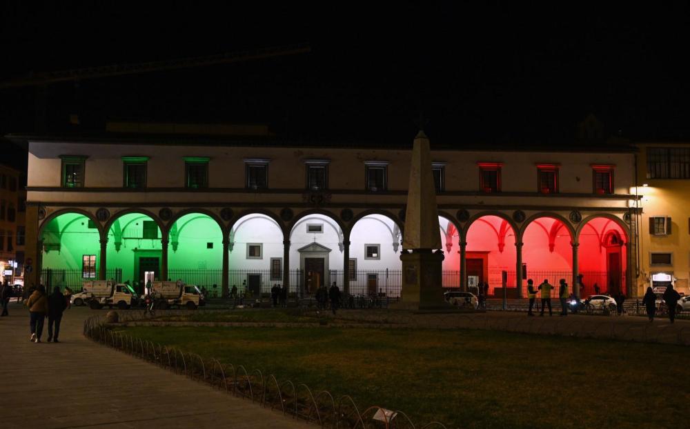 FIRENZE, Illuminata col tricolore in onore di Sinner